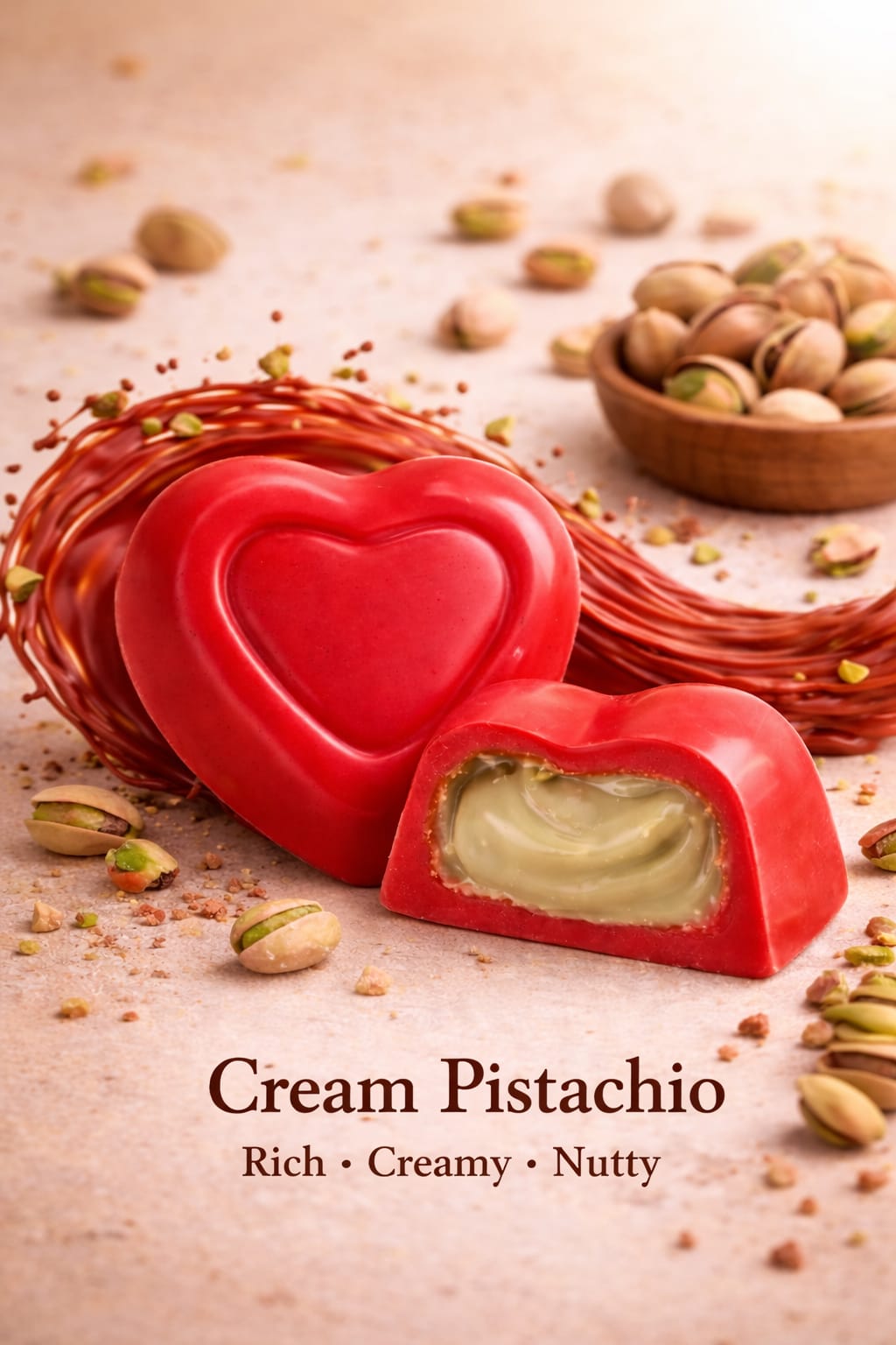 Heart-Shaped Assorted Chocolates – Cream-Filled Chocolate Gift Box wit