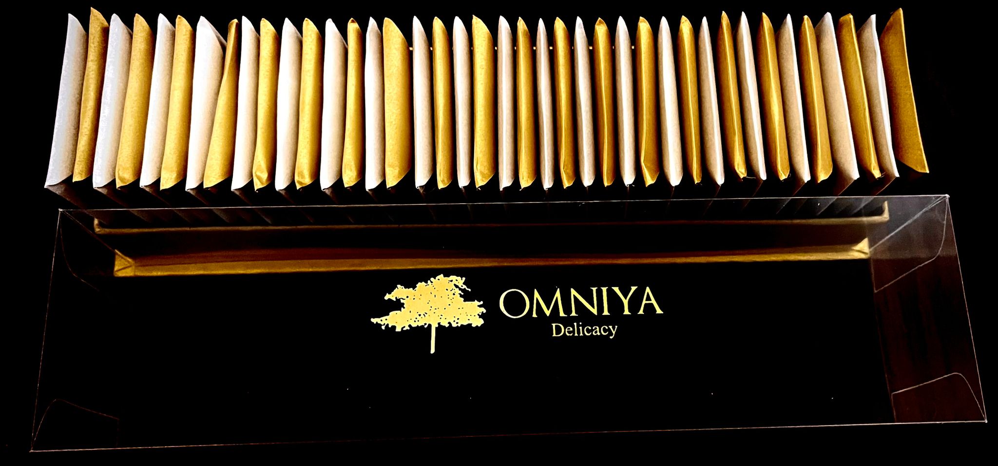 Mini Chocolate Envelope Transparent Box - 40 mix bites of Milk & Dark